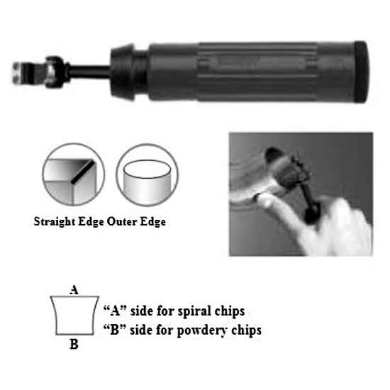 DEBURRING KIT W/ HANDLE A ''EXTERNAL PIPE-EDGE CLEANER'' | DME eSTORE