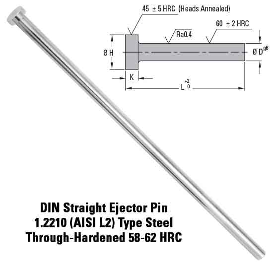 EJECTOR PIN THRU HARD METRIC 16.0 X 400 | DME eSTORE