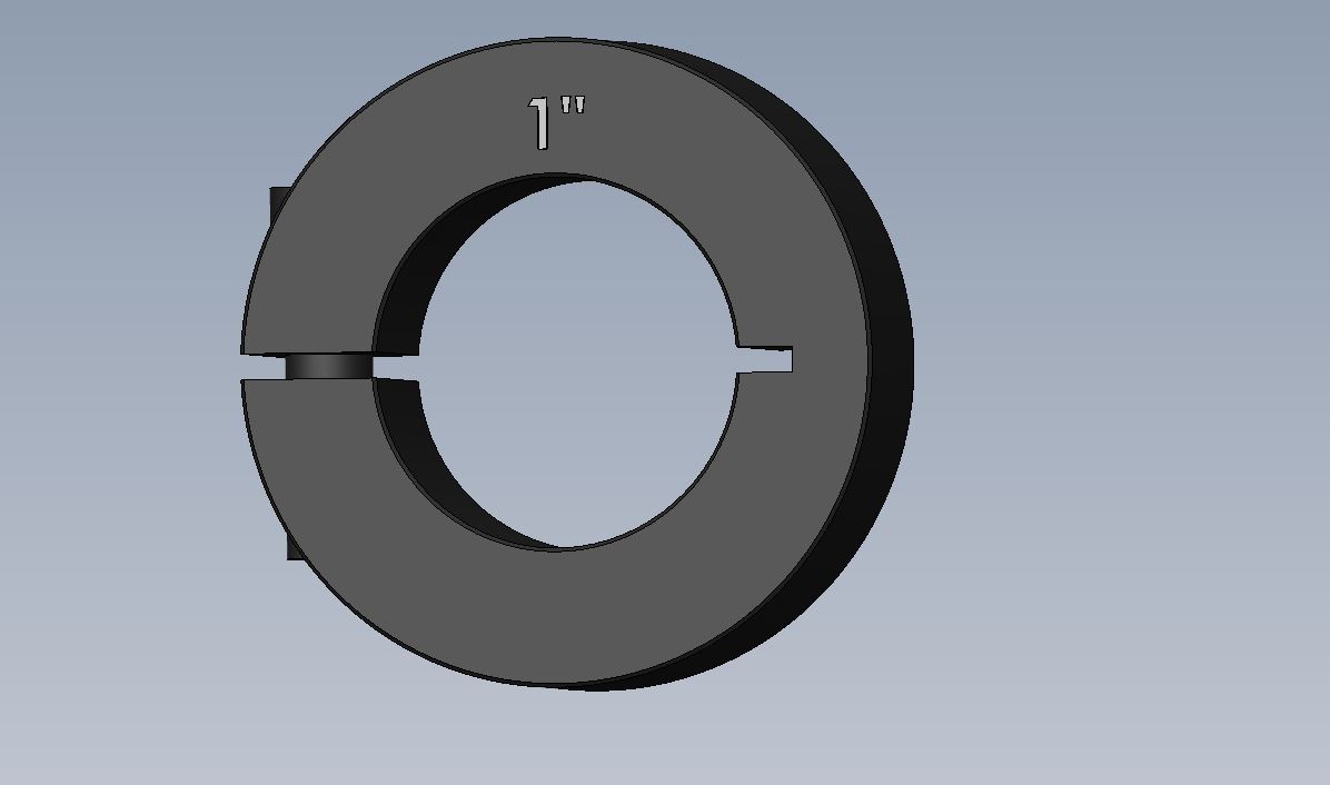 COLLAR, 1'' I.D. SPLIT LOCKING | Schwarze eStore