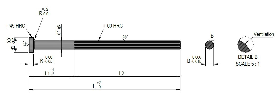 F1770 1 X 200 Venting ejector pin | DME eSTORE