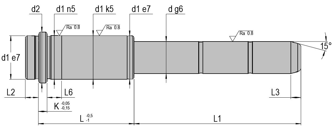 Guide pillar with centering 32x27x55 | DME eSTORE