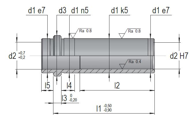 Guide bush F1100 with centering 24x36 | DME eSTORE